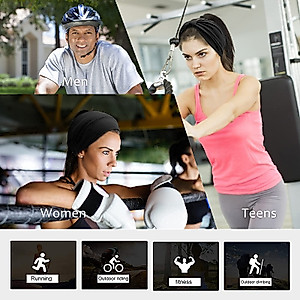 Wecoe 6 Pack Black Wide Elastic Fashion African Headbands for Women's Wigs, Head Wraps, Sports, Running, Workout, Yoga, Halloween Hair Accessories