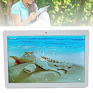Asixxsix Android Tablet 10 inch, 2GB 32GB 1960x1080 IPS HD Display 1.6 GHz Octa Core Processor Android 11.0 Tablet, Dual Camera, 4000mAh, 128GB Expand Storage, Portable Gaming Tablet PC Silver(US)