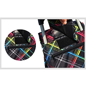 YGCBL Multifunction Portable Hand Trucks,Trolleyshopping Trolley Aluminum Alloy Oxford Cloth Climb Building Rubber Wheel Foldable High Capacity, Load 15 Kg