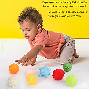 Coolle Baby Blocks Sensory Balls Toy 6 to 12 Months Montessori Learning Toys Soft Building Block Bath Toys for Babies Toddlers Infant 9 18 Month 1 2 3 4 Year Old Boy Girl Squeaks