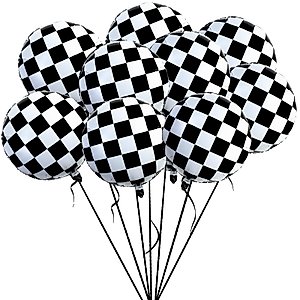 One Happy Dude Balloon Arch Garland Kit, 124Pcs 18" 10" 5" Yellow Black Balloons with Black Checkered Foil Balloons for One Happy Dude Birthday Decorations Baby Shower Boys 1st Birthday Party Supplies
