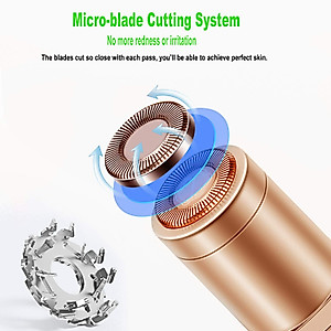 Facial Hair Remover Replacement Heads, La'Color 18K Gold Plated Replacement Heads. Count 4