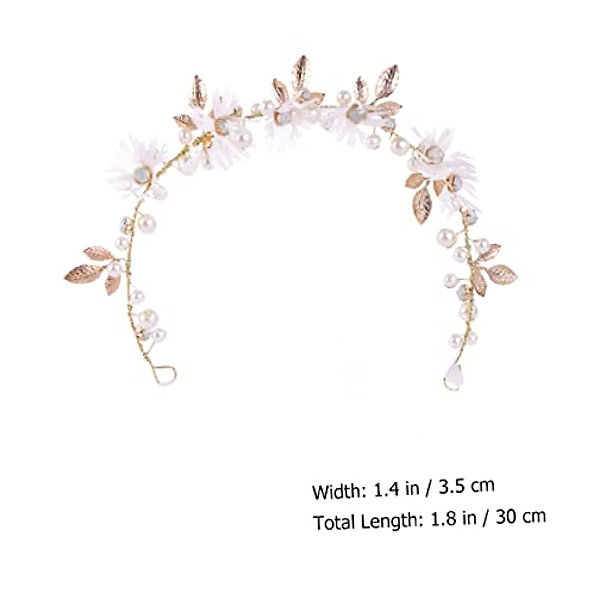 FOMIYES Headband Hair Band Flower Hair Accessories Leaf Decor Wedding Hair Accessories Preal Hair Band Leaves Headband Bride Hair Accessories Simple Flower Peal Headwear Delicate Headdress