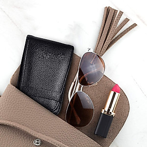 Tweezers Set 5 in 1, Stainless Steel Tweezers and Eyebrow Scissors,Great Precision for Facial Hair, Splinter and Ingrown Hair Removal Black Eyebrow Tweezers