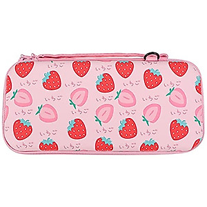 SOLUSTRE Carry Case for Switch Lite Console Fruit Design Cross- body Bag Joystick Portable Cover Cases Game Console Bag Crossbody Handbag for Switch Lite Red