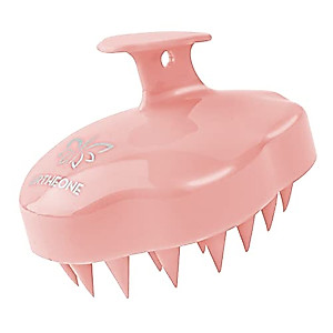 URTHEONE Hair Scalp Massager Shampoo Brush,Soft Silicone Hair Brush for Wet Dry Oily Curly Straight Thick Thin Rough Long Short Natural Men Women Kids Pets Hair Care Tools(Salmon Pink)
