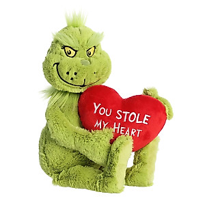 Aurora® Whimsical Dr. Seuss™ Stole My Heart Grinch Stuffed Animal - Magical Storytelling - Officially Licensed - Green 15 Inches