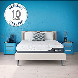 Cool Gel Chill Memory Foam 14-Inch Mattress with 2 Pillows,CertiPUR-US Certified, Mattress in a Box, Cal King, White