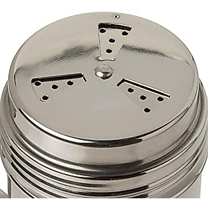Tablecraft, 10 oz, Silver Stainless Steel Dry Rub Shaker with Handle, 10-Ounce