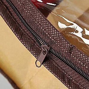 12 Pairs Shoe Tidy Under Bed Storage Organiser Bag Foldable Shoe Storage Box(Beige)