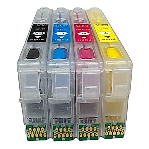 Conversion Sublimation Ink Cartridges with Single-use Chip for Epson 822XL 822 XL Fit for Workforce pro WF-3820 WF-4820 Wf-4830 Wf-4833 Wf-4834 Printer