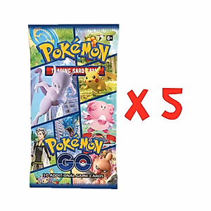 Pokemon TCG: Sword & Shield Pokemon GO 5 Booster Packs, English, Collectible Trading Card Game Gift for Ages 6+ Boys and Girls, Bundle of Five