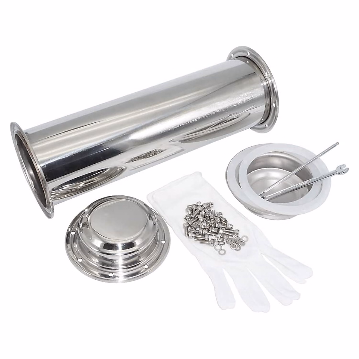 SoClaay Time Capsule Customize Logo Words Text Anti-Corrosion Waterproof Stainless Steel Capsule Container Durable Lock Container Birthday Graduation Gift (16.3x3.9inch)