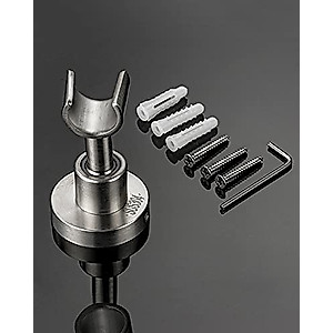 PHASAT Handheld Shower Head Holder Adjustable 304 Stainless Steel Handheld Shower Head Bracket Holder Wall Mount,Shower Wand Holder Brushed Nickel,A13021N