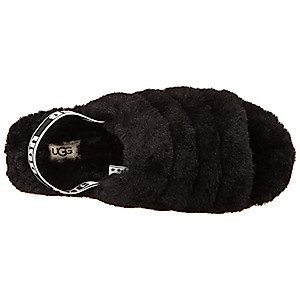 UGG Women's Fluff Yeah Slide Slipper, Black, 11 M US