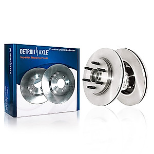 Detroit Axle - Brake Kit for 2WD 2004-2008 Ford F-150 2005 2006 2007 Disc Brake Rotors Ceramic Brakes Pads 6 Lugs Front and Rear 06-08 Lincoln Mark LT Replacement