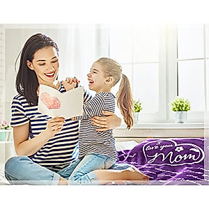 ButterTree Mom and Wife Blankets, Throw Blankets 65" x 50" (2-Pack, Purple)