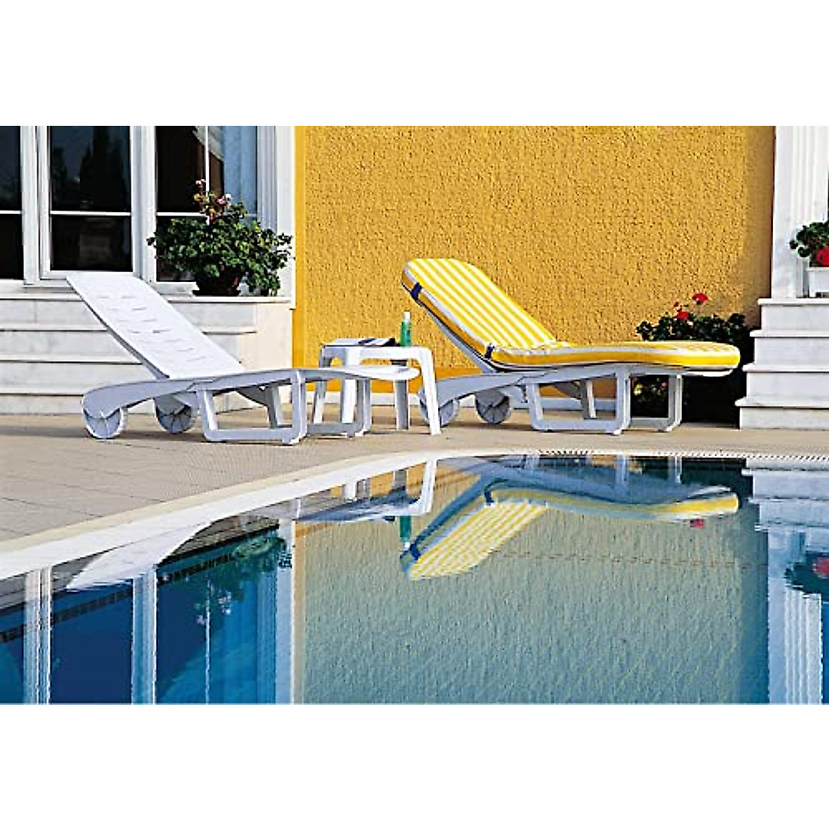 Compamia Sundance Pool Chaise Lounge in White, Commercial Grade