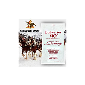 Budweiser 2023 90th Anniversary Limited Edition Clydesdale Holiday Collectors Stein #44 - Ceramic Beer Mug Christmas Gift