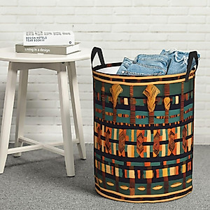 Laundry Basket, Laundry Hamper, Hampers For Laundry, Clothes Baskets Collapsible With Handles,African Classic Weave