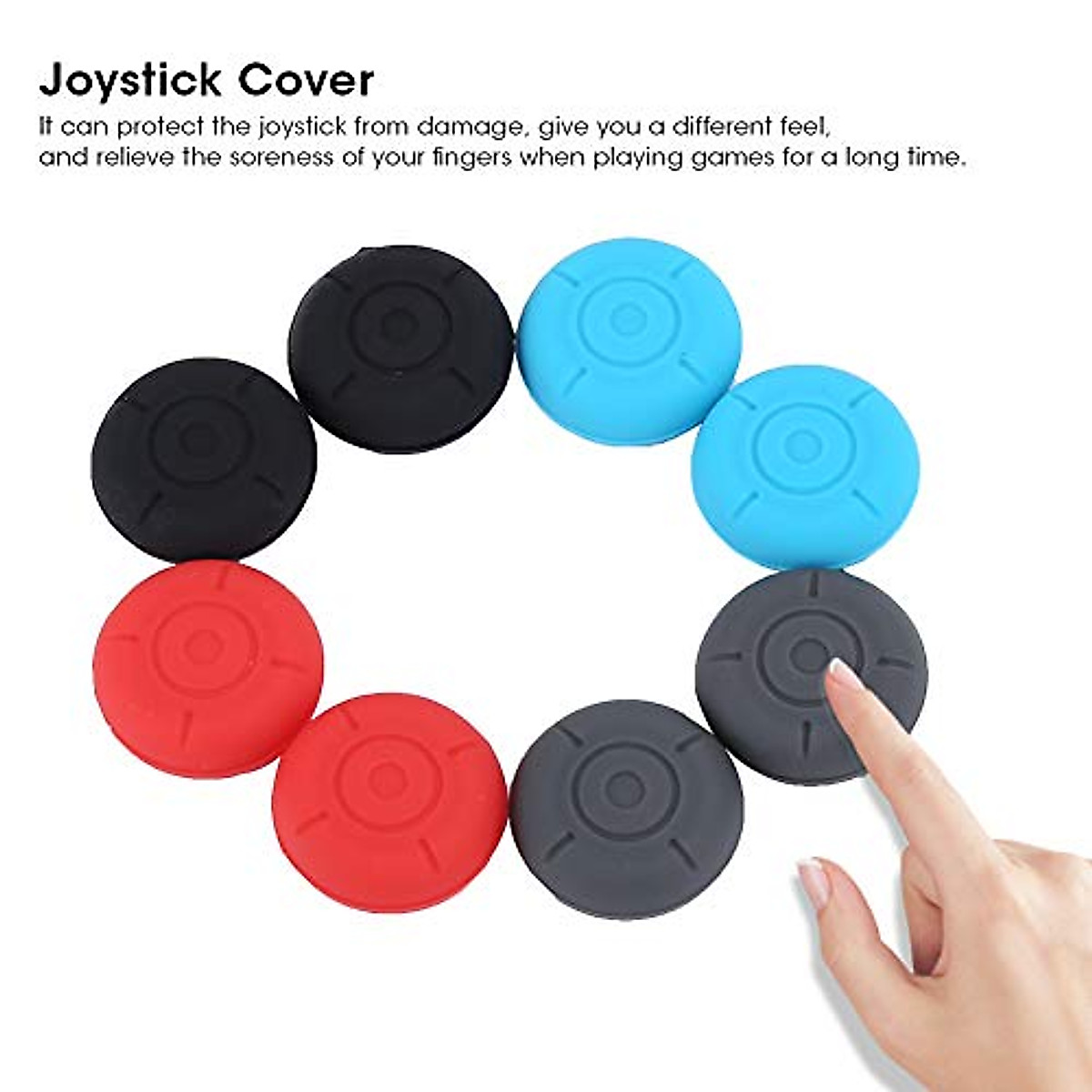 Analog Stick Cover, Thumb Grips Silicone Joystick Case Good Hand Feel for Gamepad Machine for Family Game Console