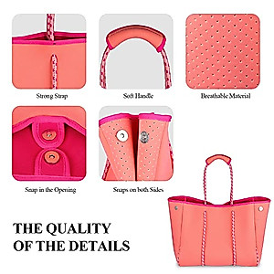 LMYYG Beach bag,Multipurpose Neoprene  Bag,Large Tote Bag,Waterproof Shoulder Beach Bag for Travel Beach Gym Swimming