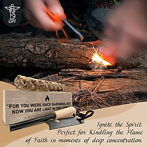 DEHITE Christian Gifts for Men - Religious Basket Inspirational Present - Insulated Tumbler - Notebook - Multitool Pocket Knife - Christmas Gift Birthday Box for Father