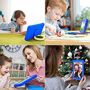 Kids Tablet, 7 Inch Android 11 Tablet for Kids, 32GB ROM 3GB RAM IPS Display Parental Control Toddler Children Tablet with Kids-Proof Case, Dark Blue