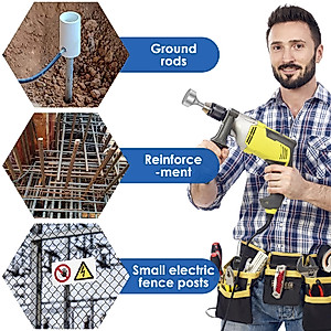 SDS Plus Ground Rod Driver, Heavy Duty Forged Steel Drill Bit Rotary Hammer Compatible with All Drills 85mm Grounding Driver Wear, Resistant Wide Compatibility Bits Socket (Flat)