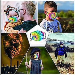 Micyon 6Pcs Girls Cute Dyed Face Bandanas Kids Face Costume Accessories for Outdoor Camping Running School Wear