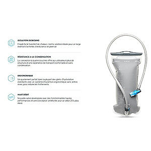 Hydrapak Velocity IT Insulated Water Bladder/Reservoir for Running Hydration Vests, 1.5-Liter (50 oz.), Reversible for Easy Cleaning, Safe & Reliable, Clear