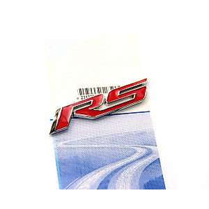 Yoaoo 1x OEM Grille Rs with Decal Rs Emblem Badge 3D Logo Allloy Compatible with Camaro Series Red