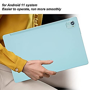 FECAMOS Tablet PC, US Plug 100-240V 10.1 Inch Tablet Support FM GPS 1920x1200 IPS with Keyboard for Entertainment (Green)