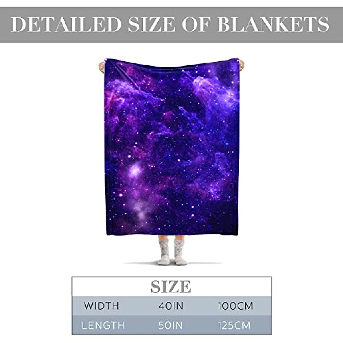 Ultra-Soft Cozy Flannel Fleece Throw Blankets 40"x50", Smooth Warm Fuzzy Plush Blankets for Sofa Bed Kids Adults (Galaxy Solar System Universe Space Astronomy)