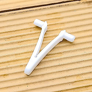 12 Pieces Pool Butterfly Clip V Clip Pool Attachment Clip for Swimming Pool Pole Attachments for Leaf Rake Brush Skimmer Net, White