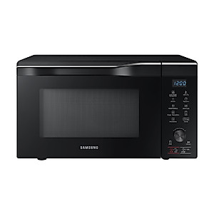 SAMSUNG 1.1 Cu Ft PowerGrill Countertop Microwave Oven w/ Power Convection, Ceramic Enamel Interior, Sensor Cook, Slim Fry, 1000 Watt, MC11K7035CG/AA, Fingerprint Resistant Stainless Steel, Black