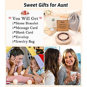 DiRikiss Mothers Day Gifts for Aunt from Niece Best Aunt Ever Gifts Birthday Christmas Valentines' Day Gifts for Aunt Auntie Bracelet