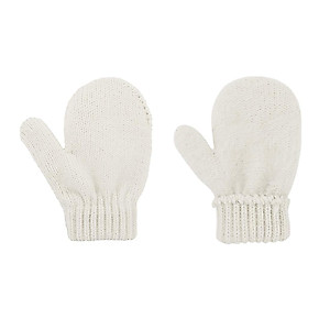 Durio Knit Toddler Mittens Thick Mittens for Toddler Boys and Girls Soft Warm Crochet Winter Baby Infant Mittens Gloves C Gray & White & Pink 1-3T