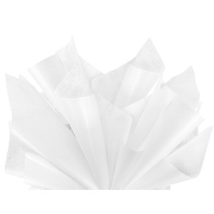 Flexicore Packaging White Gift Wrap Tissue Paper | Size: 15 Inch X 20 Inch | Count: 100 Sheets | Color: White | DIY Craft, Art Paper (White, 100 Tissue Sheets)