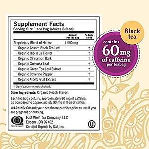 Yogi Tea Spicy Hibiscus Blossom Positive Energy Tea - 16 Tea Bags per Pack (4 Packs) - Organic Herbal Tea to Support Energy - Includes Black Tea Leaf, Hibiscus Flower, Cinnamon Bark & More