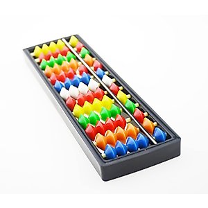 CCHW Plastic Colorful Beads Abacus Soroban, 13 Column Chinese Abacus Japanese Soroban Calculator Kid's Counting Tool (Style 1)