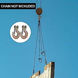 4PCS 1/4-Inch Forged Steel Clevis Slip Hook with Safety Latch, G70 Heavy Duty Towing Winch Hook for Trailer Truck Transport