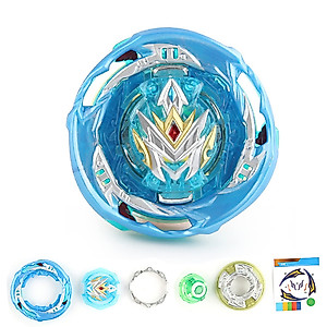Battling Tops Toy Burst Booster BU B-202 01 Wind Knight Moon Bounce-6 Starter with Bey Burst Battle Sparking Launcher LR Right/Left Rotation & Launcher Grip Spinning Top Toy (B-202)