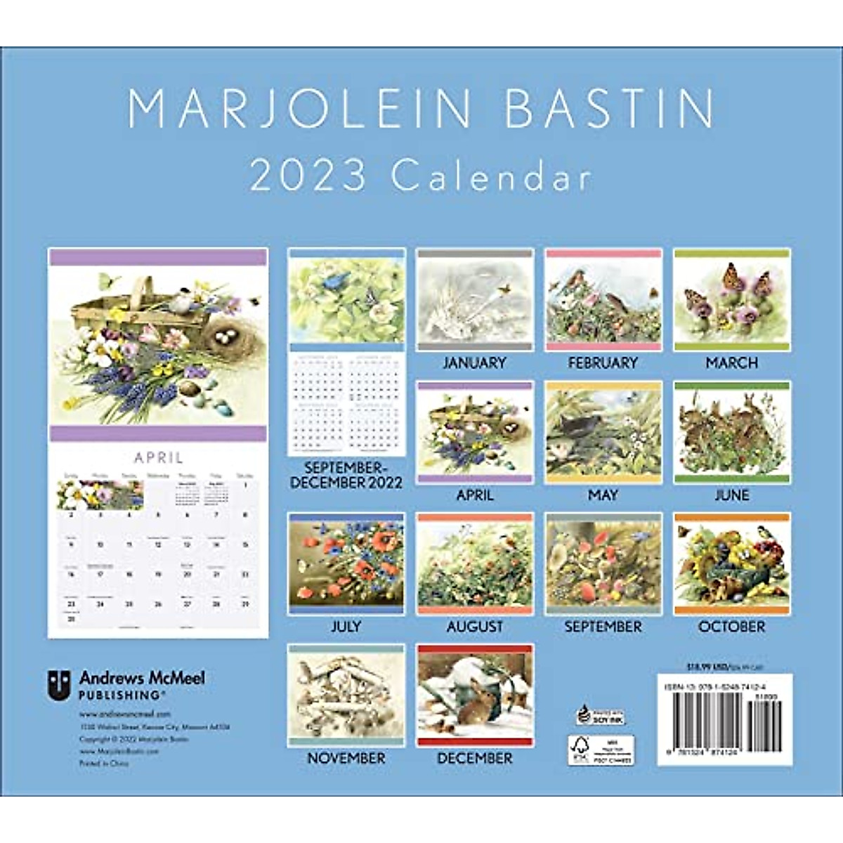 Marjolein Bastin Nature's Inspiration 2023 Deluxe Wall Calendar with Print