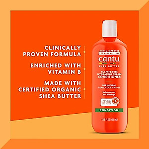 Cantu Hydrating Cream Conditioner with Shea Butter for Natural Hair, 13.5 Fl Oz (Pack of 1)