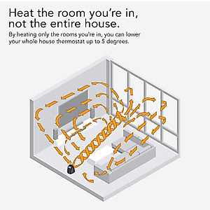Vornado AVH2 Advanced Whole Room Heater with Automatic Climate Control, Timer, Fan Only Option, Black & OSCTH1 Oscillating Tower Heater