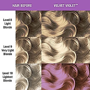 MANIC PANIC Velvet Violet Hair Dye - Creamtone Pastel Perfect - Semi Permanent Hair Color - Pastel Orchid Shade With Pink Undertones - Vegan, PPD & Ammonia Free - For Coloring Hair on Women & Men