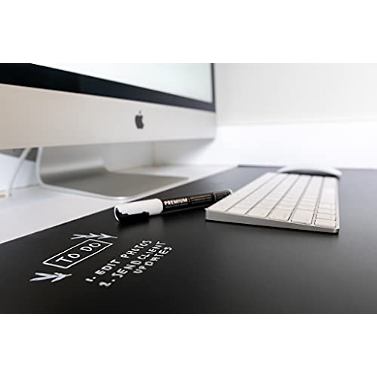 Erasable Liquid Chalk Markers White 2PK - Fine Tip Chalk Marker for Chalkboard - Bright Ink & Easy to Erase - 3mm Reversible Tip for Bullet or Chisel Point - White Bistro Chalk Markers for Blackboard