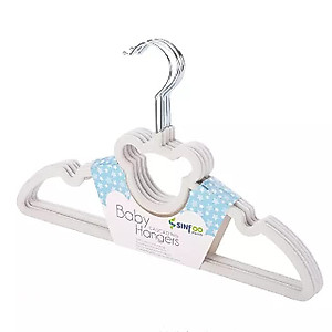 Baby Kids Bear White Velvet Clothes Hangers 30pack