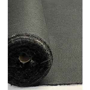 Burlap Fabric, 100% Jute, 56 Inches Wide by The Yard (Black)